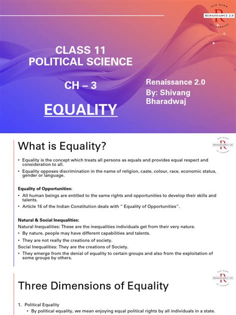 Ch 3 Equality Pdf Social Equality Discrimination And Race Relations