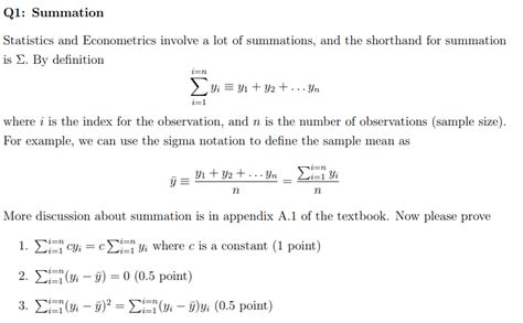 Solved Q1 Summation Statistics And Econometrics Involve A