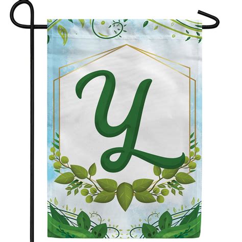 America Forever Rose Greenery Monogram Y Garden Flag 125 X 18 Inch