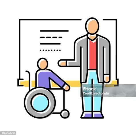 포괄적 인 교육 초등학교 색상 아이콘 벡터 일러스트 레이 션 교사 교육 관련 직업에 대한 스톡 벡터 아트 및 기타 이미지 교사 교육 관련 직업 교습 교실 Istock
