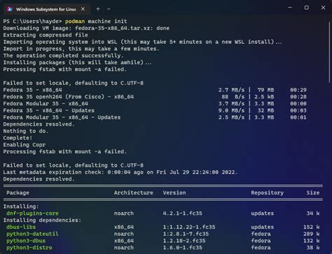Building Custom WSL Distro Images With Podman