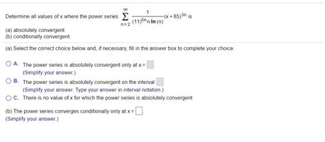 Solved Determine All Values Of X Where The Power Series Chegg Com
