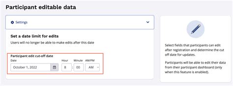 How Do I Set Edit The Information My Participants Are Able To Edit How Can We Help You