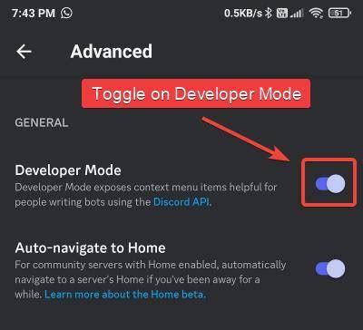 How To Turn On Off Developer Mode On Discord MrNoob