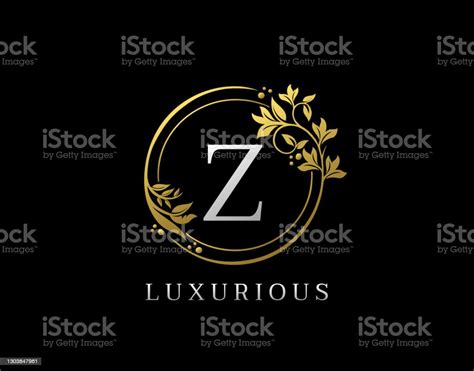 럭셔리 골드 서클 Z 레터 플로럴 디자인 모노그램에 대한 스톡 벡터 아트 및 기타 이미지 모노그램 알파벳 Z 곡선
