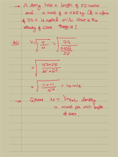 Frequency Of Stationary Wave In A Streched String Iit Jee And Neet