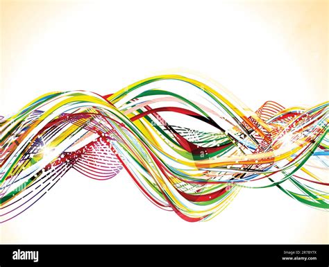 Abstract Colorful Shiny Wave Background Vector Illustration Stock Vector Image And Art Alamy