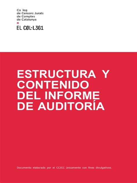 Informe Auditoria Pdf Auditoría Preocupación Continua