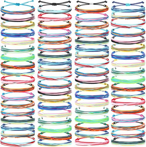 Amazon Com Landical 72 Pcs String Bracelets For Women Wax String Bracelets Outfits Surfer
