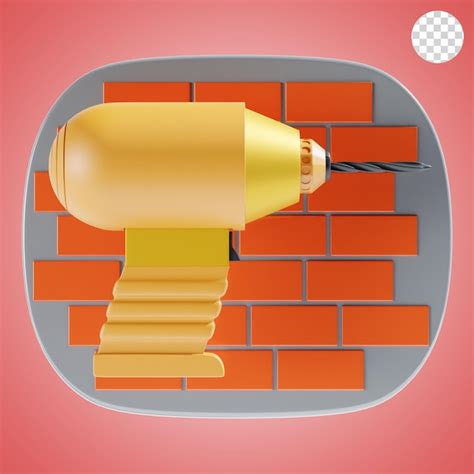Premium Psd Drill 3d Icon And Illustration