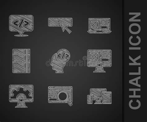 Set Front End Development Ui Or Ux Design Monitor Mobile Tablet