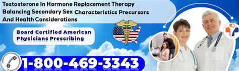Testosterone In Hormone Replacement Therapy Balancing Secondary Sex