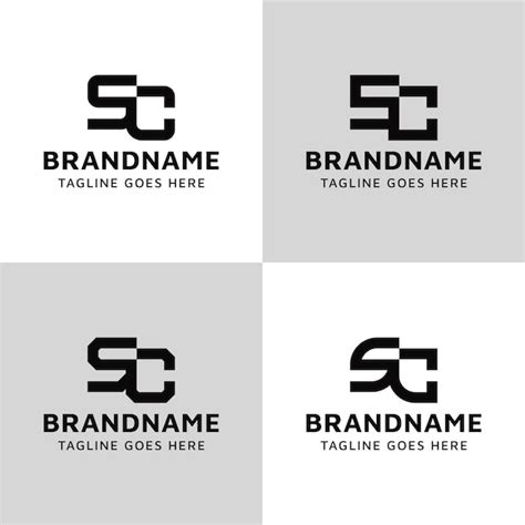Premium Vector Letters Sc Monogram Logo Set Suitable For Any Business With Cs Or Sc Initials