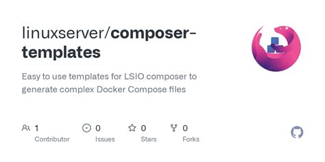 Github Linuxservercomposer Templates Easy To Use Templates For Lsio