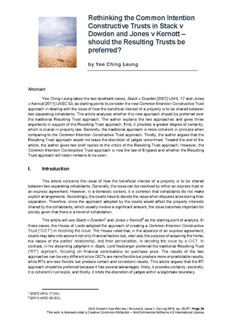 Rethinking The Common Intention Constructive Trust 26 37 Page 26