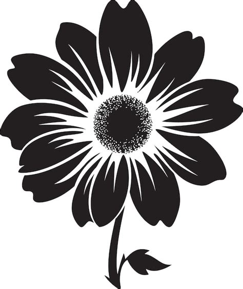 Premium Vector Robust Flower Framework Black Vector Symbol Thickened Blossom Boundary