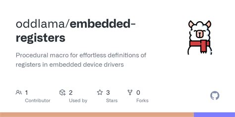 Github Oddlamaembedded Registers Ergonomic Procmacro To Define I2c And Spi Registers For