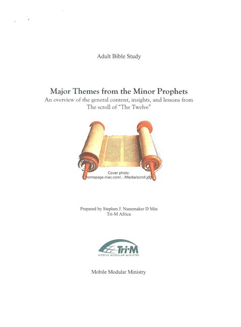 Major Themes From The Minor Prophets Lecture Notes Law Docsity