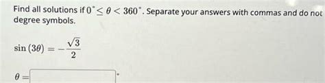 Answered Find All Solutions If 0 0 360 Separate Your Answers With Kunduz