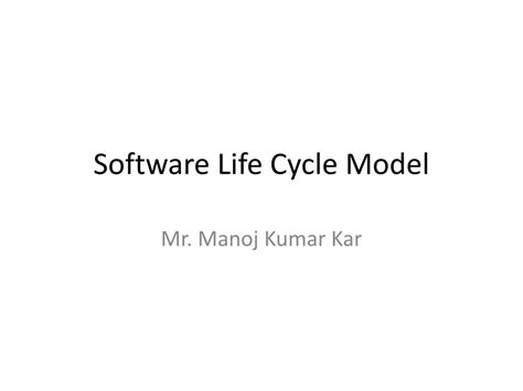 PPT Software Life Cycle Model PowerPoint Presentation Free Download ID