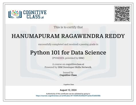 Ragawendra Reddy Hanumapuram On Linkedin Python Programming Datascience Ibm Cognitiveclass