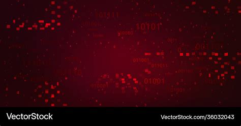 abstract red background with binary code malware vector image