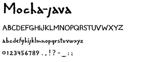 Mocha Java Font