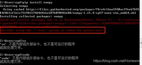 Consider Using The User Option Or Check The Permissions错误consider