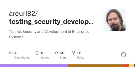 Github Arcuri82testingsecuritydevelopmententerprisesystems Testing Security And