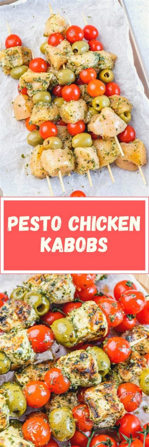 Pesto Chicken Kabobs Clean Food Crush