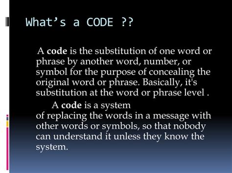 Coding And Decoding Ppt