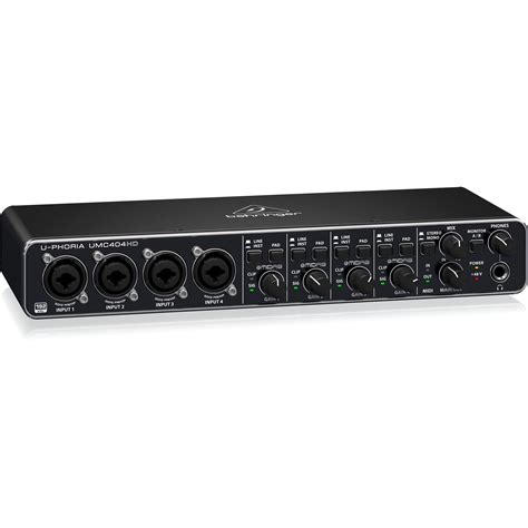 Interfaz De Audio Behringer U Phoria Umc404hd Audiomusica