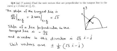 Solved Q 8 A 7 Points Find The Unit Vectors That Are Chegg Com