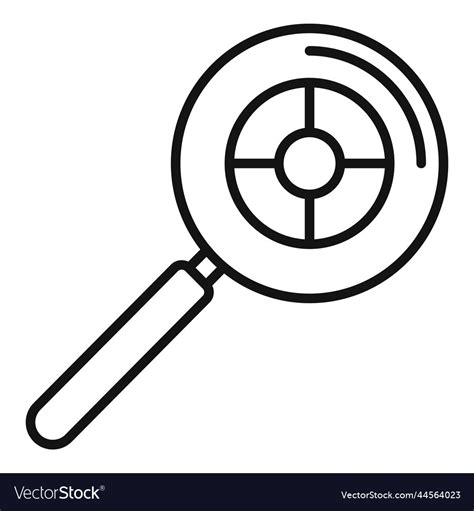Segment Market Icon Outline Customer Chart Vector Image