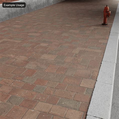 Worn Mixed Running Bond Stone Sidewalk Texture Poliigon