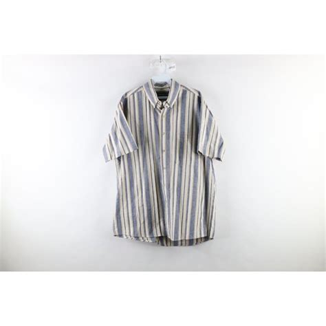 Vintage Shirts Vintage 9s Streetwear Mens Large Striped Color Block