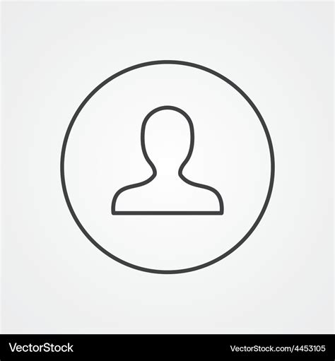 Profile Icon Outline Royalty Free Vector Image