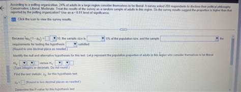 Solved According To A Polling Organization 24 Of Adults In