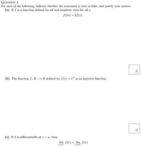 Solved Question 4 For Each Of The Following Indicate