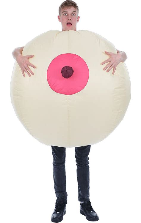 Mens Giant Inflatable Boob Tit Novelty Stag Do Night Fancy Dress
