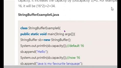 Stringbuffer And Stringtokenizer In Java Youtube