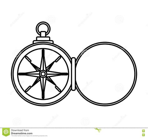 Isolated Compass Instrument Design Stock Illustration Illustration Of Vintage Instrument