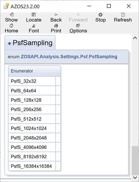 How To Change The PSF Display Size From Zemax API Zemax Community