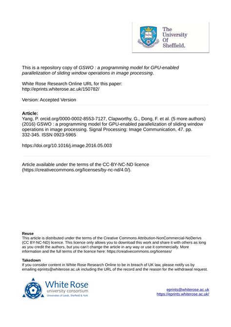 Pdf Gswo A Programming Model For Gpu Enabled Parallelization Of