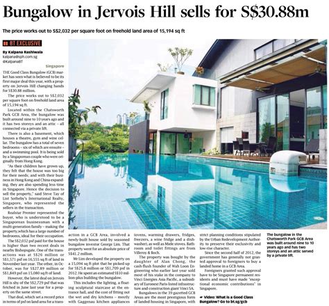 Good Class Bungalows News Good Class Bungalows