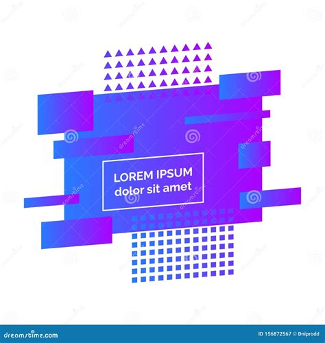 Trendy Geometric Colorful Abstract Badge Stock Vector Illustration Of