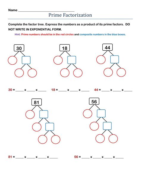 Prime Factorization Activity For 5 7 Live Worksheets Worksheets Library