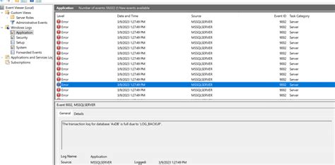 Shrink Axdb Sql Transaction Log Anitha Eswaran Dynamics Ax