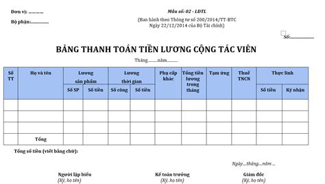 9 Mẫu Bảng Lương Nhân Viên [excel Word] Mới Nhất 2025