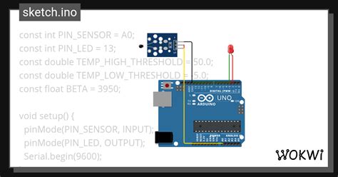 Temp Sens Led Copy Wokwi Esp32 Stm32 Arduino Simulator